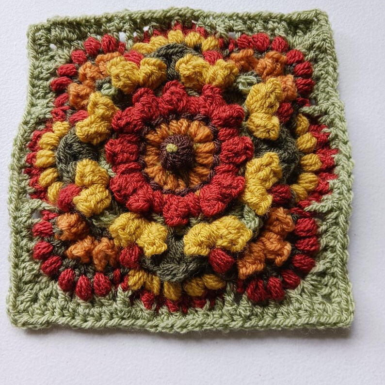 Crocheted Chunky Granny Square Pattern - Etsy