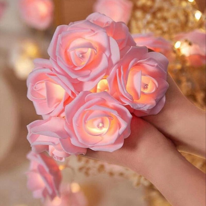 Rose String Lights - Etsy