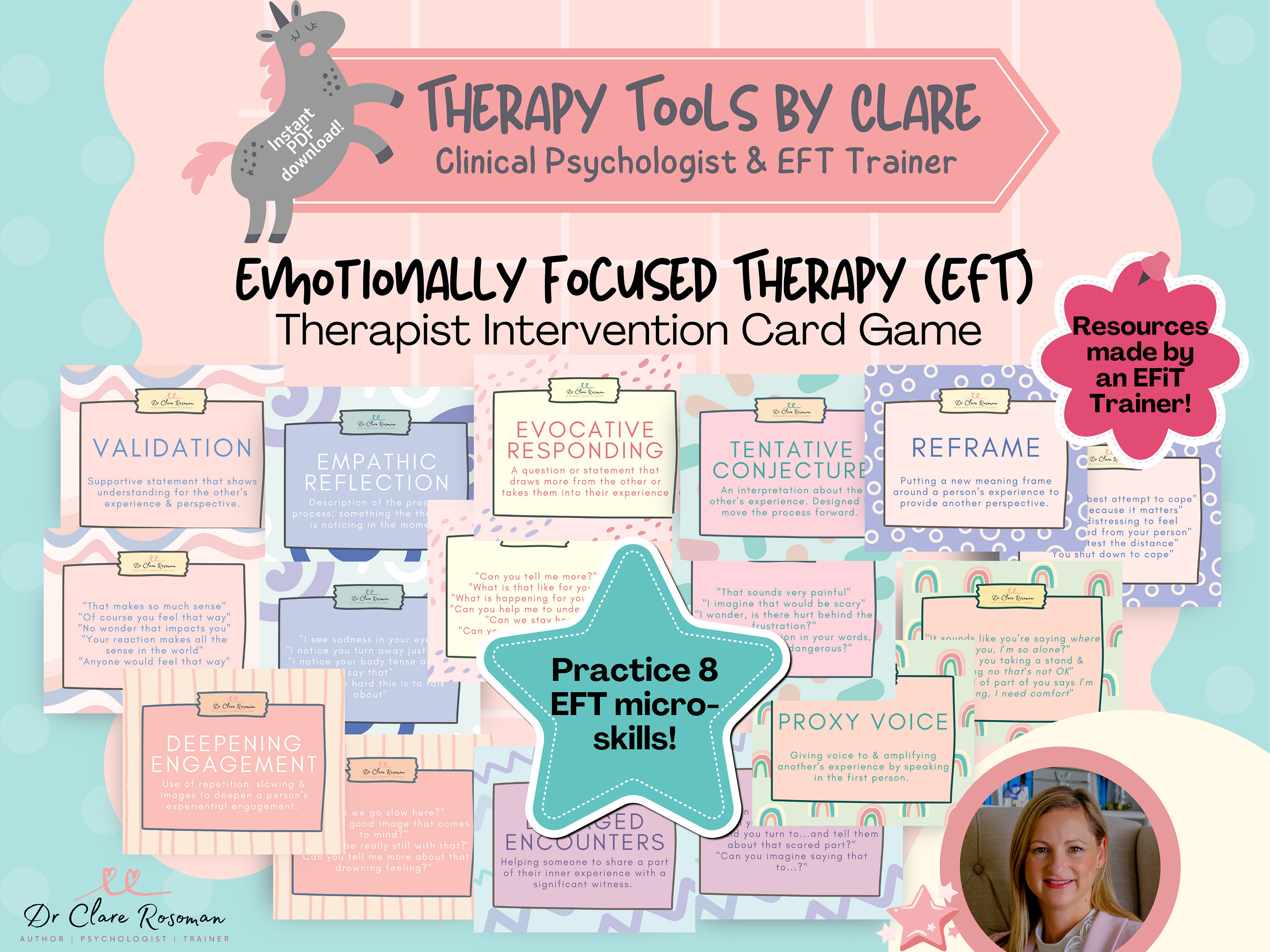 EFT Therapist Intervention Cards Learn EFT Micro-skills (Download Now) - Etsy