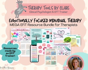 Emotion Focused Therapy EFT Resource Bundle for Therapists Regulation ...