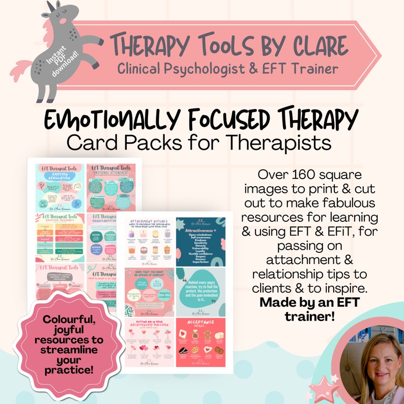 EFT Card Packs Therapist Tools, Attachment & Relationship Enhancement ...