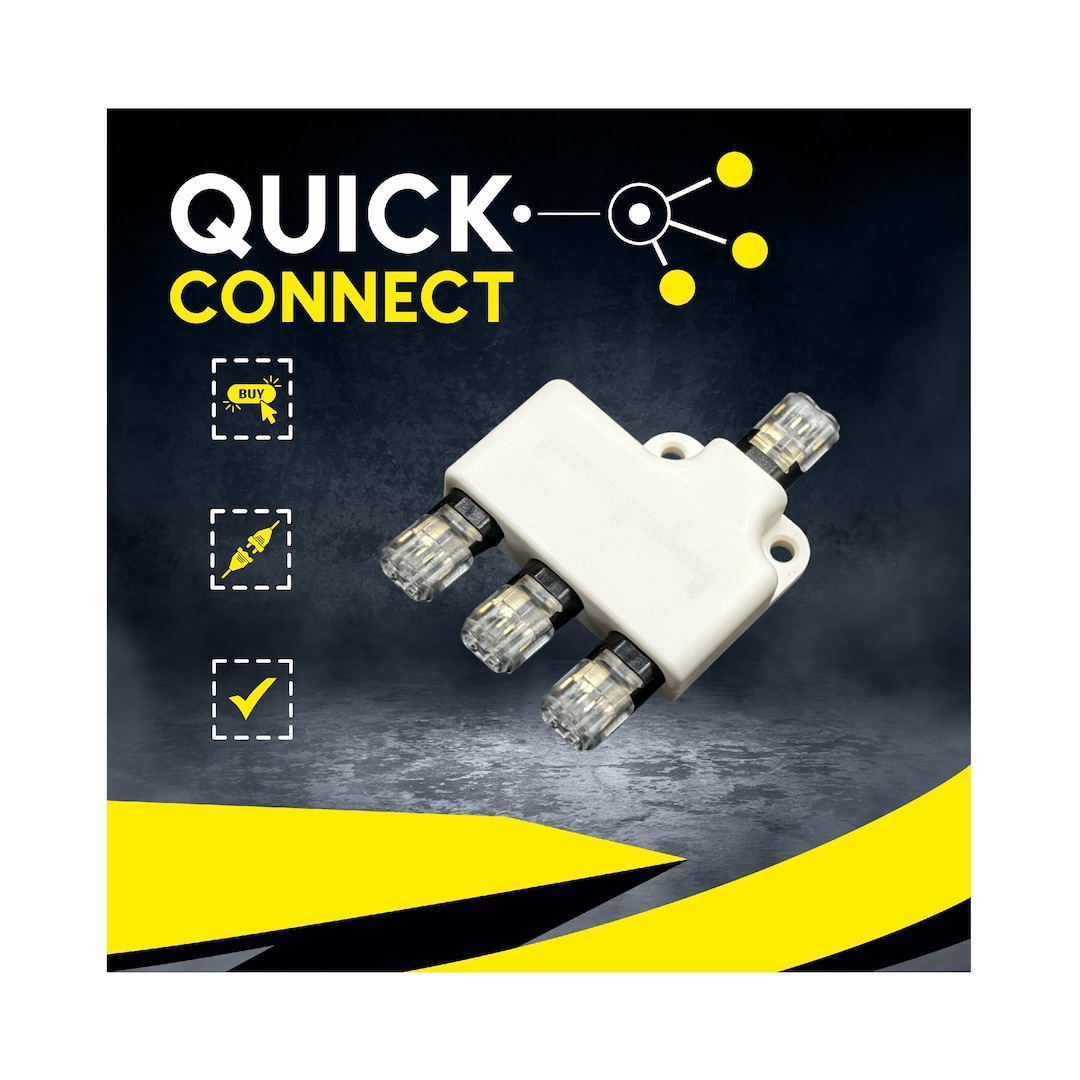3-way QUICK-CONNECT Y-cable Distributor Splitter Hub 2-pole Quick ...