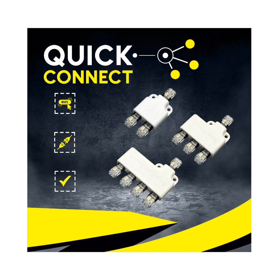 2/3/4-way QUICK-CONNECT Y-cable Distributor Splitter Hub 2-pin | Quick ...