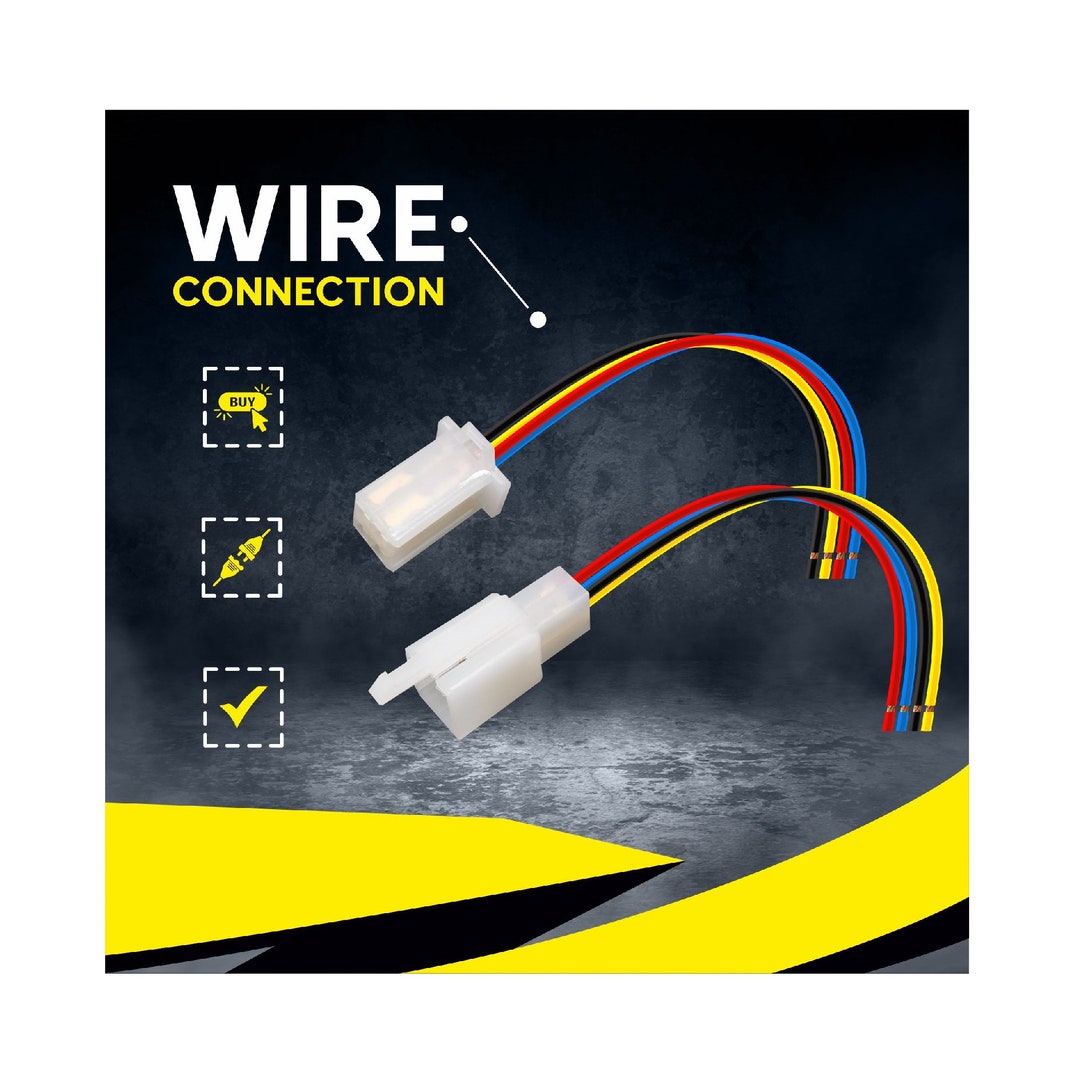 Car Plug Socket 4-pin With Cable | Flat Plug | Repair Kit | Connector ...
