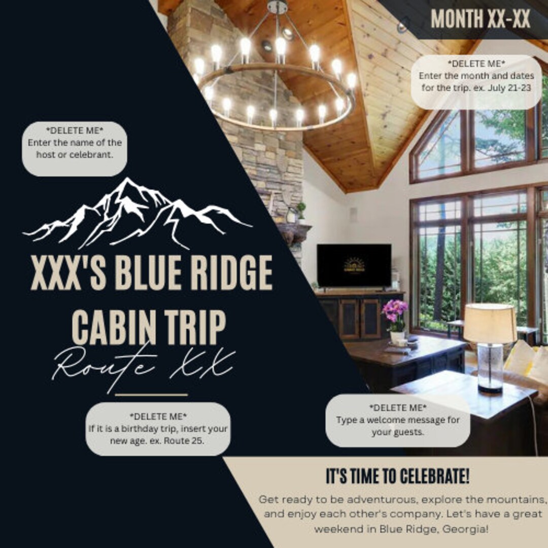 Group Cabin Trip Itinerary - Include Photos, Accomodations, Room ...