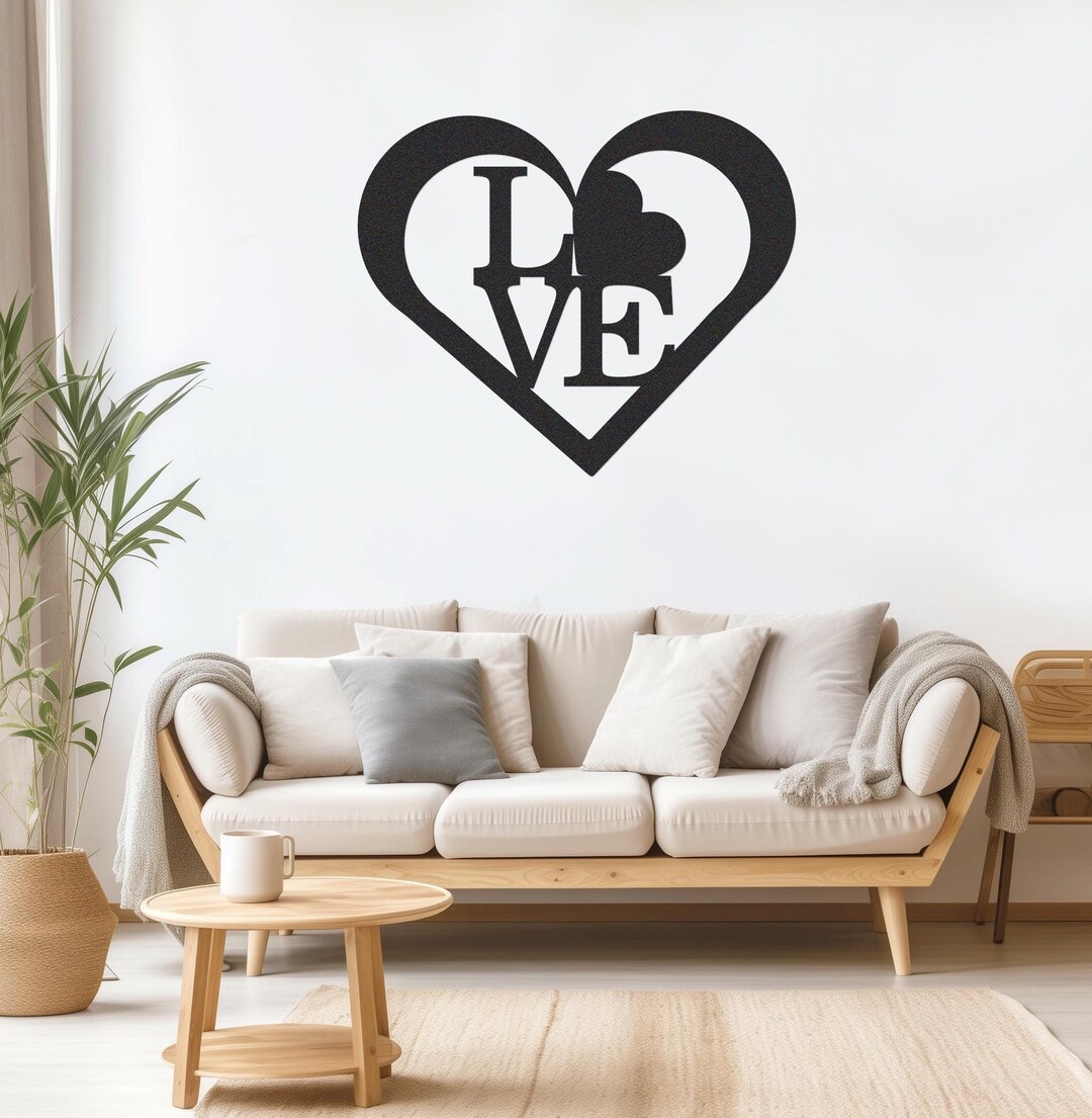 Metal Love Sign,home Wall Art Sign,love Decor, Bedroom Decor, Love Sign ...
