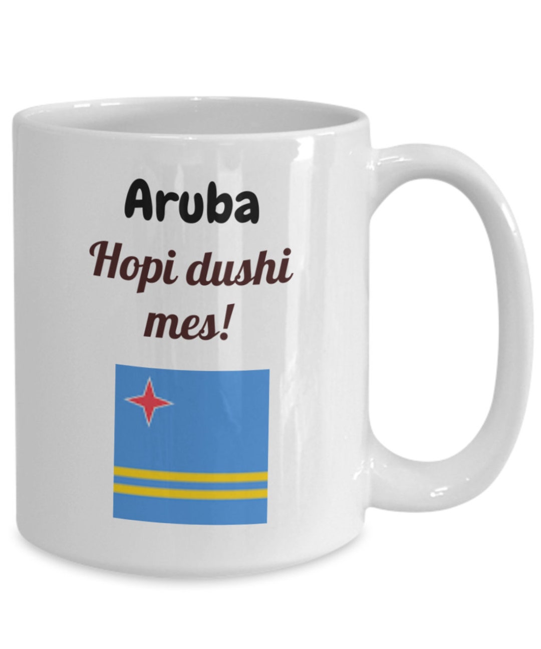 ARUBA HOPI DUSHI . White Ceramic Coffee Mugs With the Flag of - Etsy