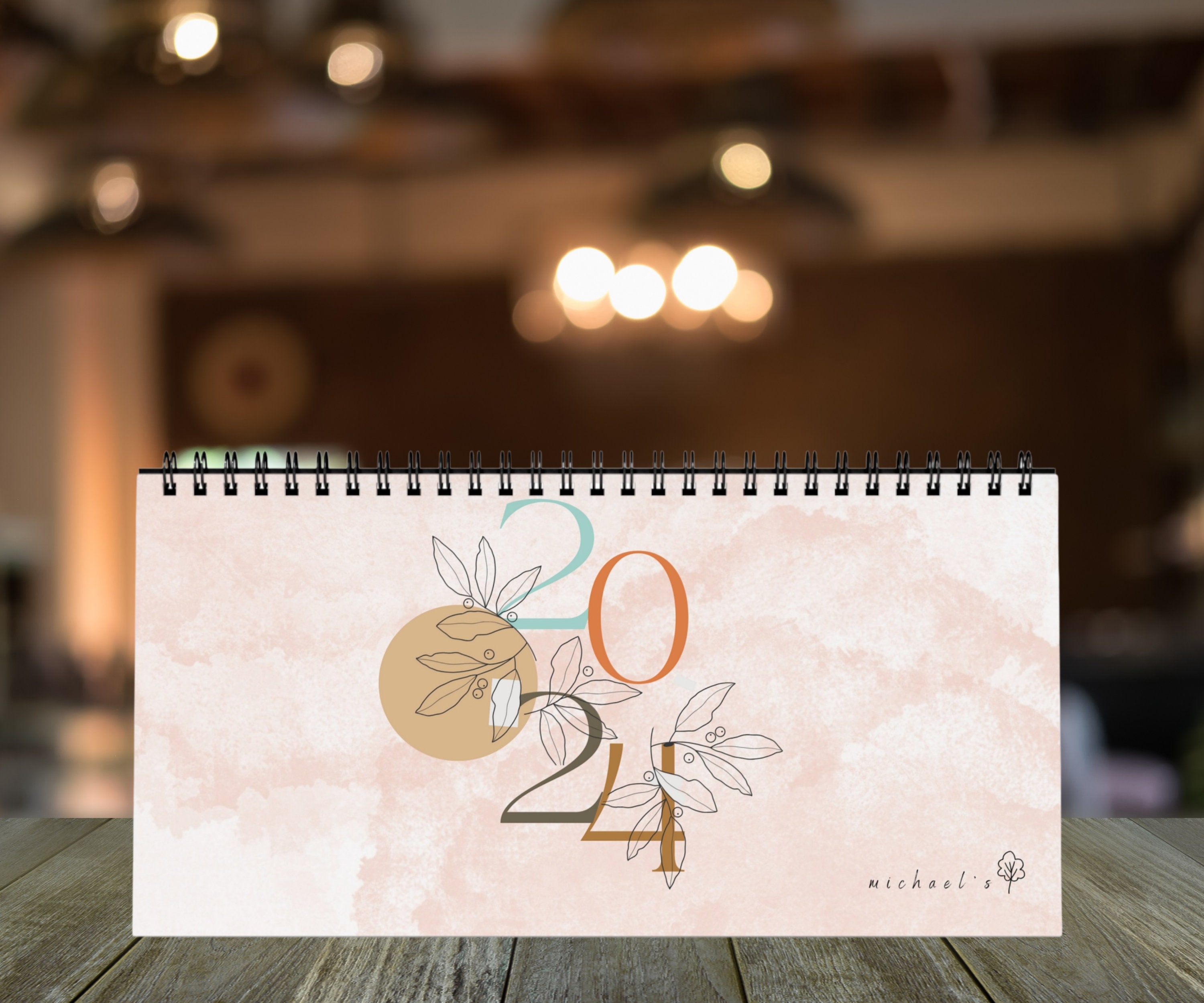 Personalized 2024 Calendar,Custom Desk Planner,12 Month Calendar ...