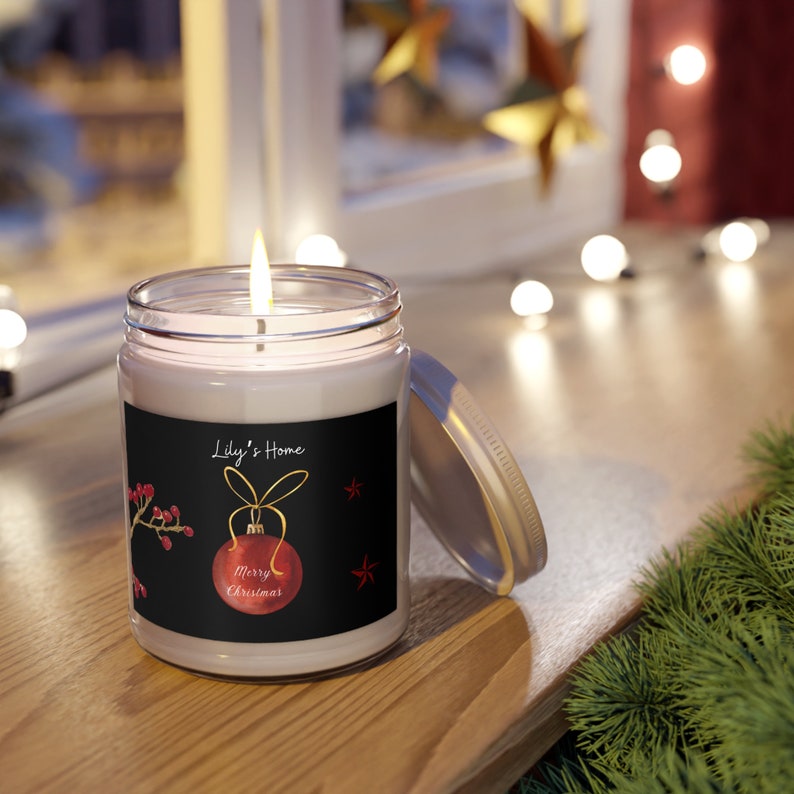 Personalized Christmas Candles 9ozchristmas Candle - Etsy
