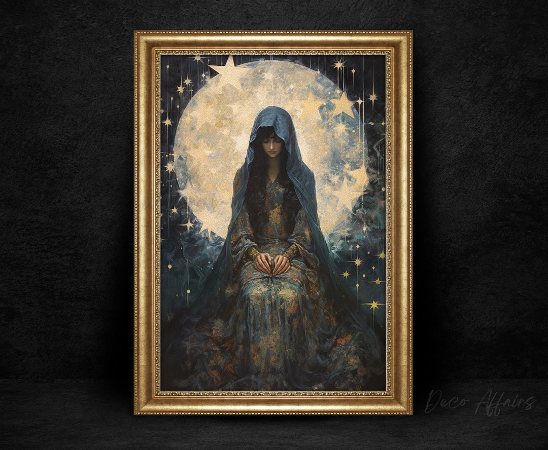 Mother Moon Poster, Victorian Art, Art Poster Print, Dark Academia ...