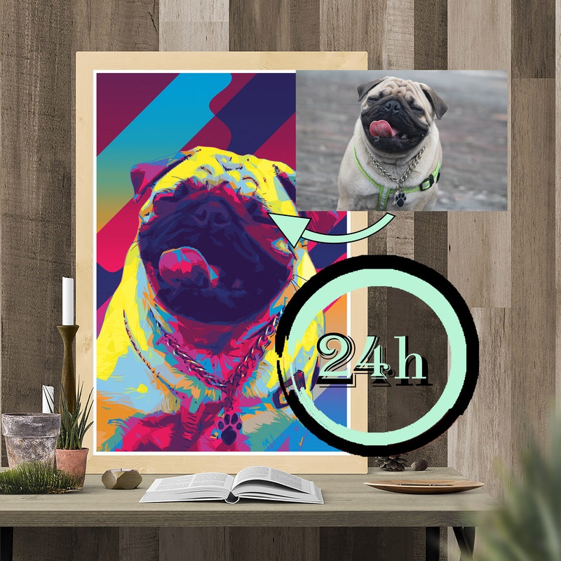 Pop Art Pet Portrait - Etsy