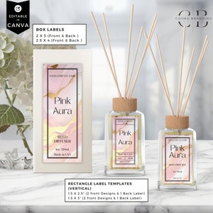 Editable Reed Diffuser Template, DIY Canva Product Labels, Room ...