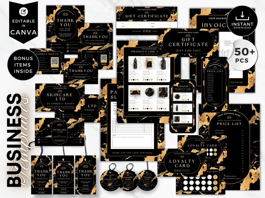 Editable Small Business Templates, Canva Branding Package, DIY Business ...
