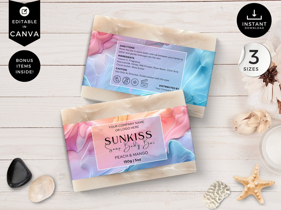 Editable Soap Label, Soap Labels Template, Modern Soap Label, Diy Soap ...