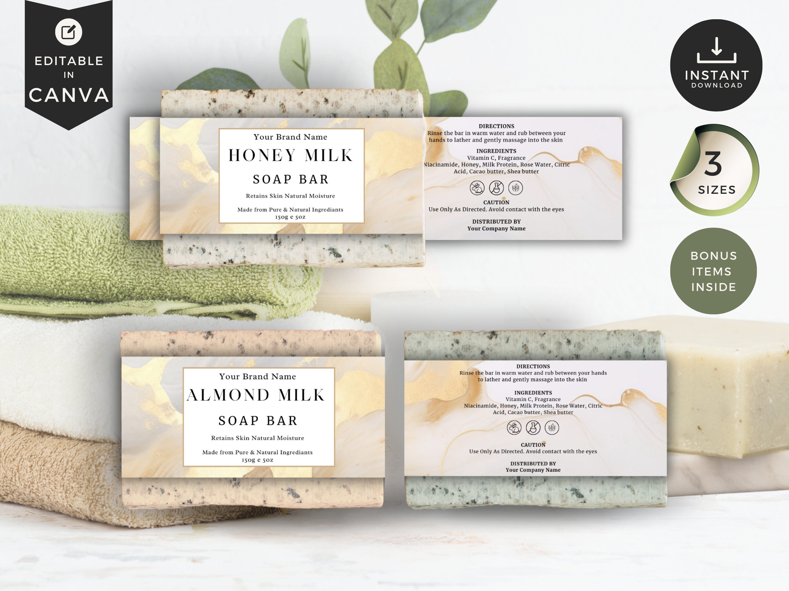 Editable Soap Label, Soap Labels Template, Modern Soap Label, Diy Soap ...