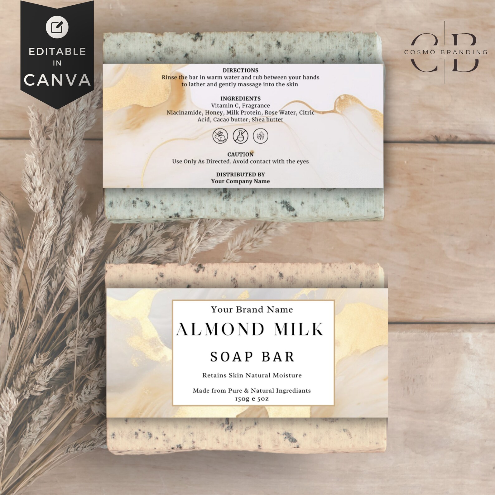 Editable Soap Label, Soap Labels Template, Modern Soap Label, Diy Soap ...