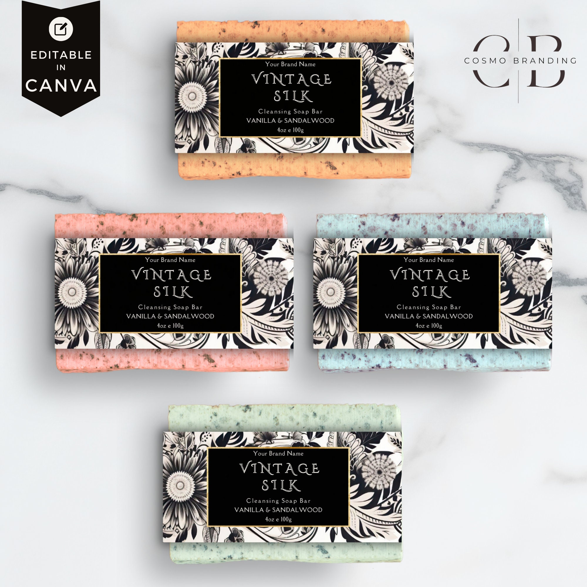 Editable Soap Label, Body Bar Templates, Modern Soap Label, DIY Soap ...