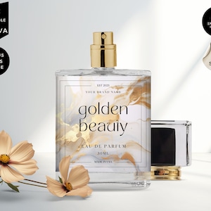 Editable Perfume Bottle Label, Custom Fragrance Canva Design, DIY ...