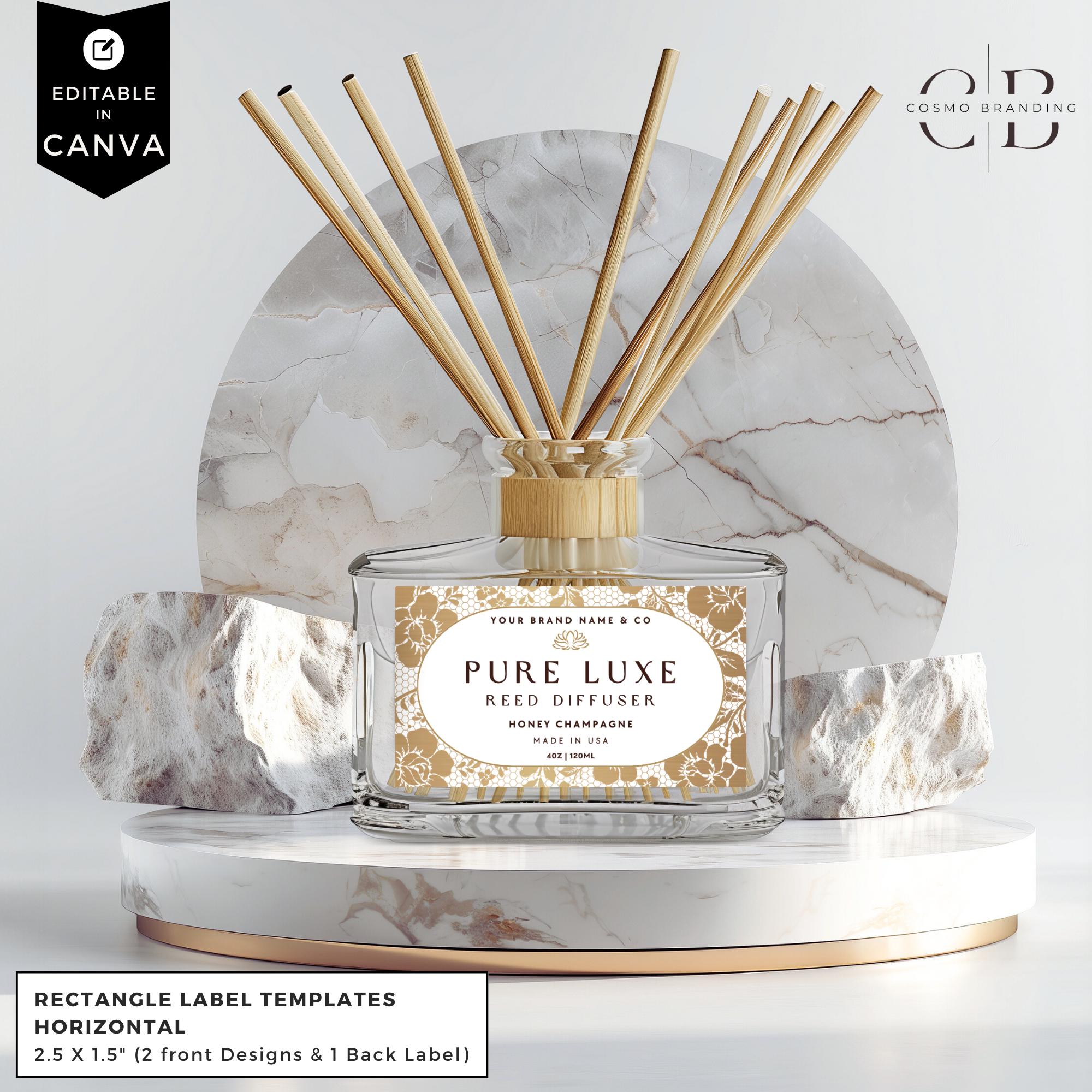 Editable Reed Diffuser Template, DIY Canva Product Labels, Room ...