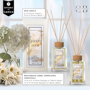 Editable Reed Diffuser Template, DIY Canva Product Labels, Room ...