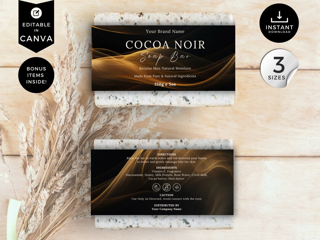Editable Soap Label, Soap Labels Template, Modern Soap Label, Diy Soap ...