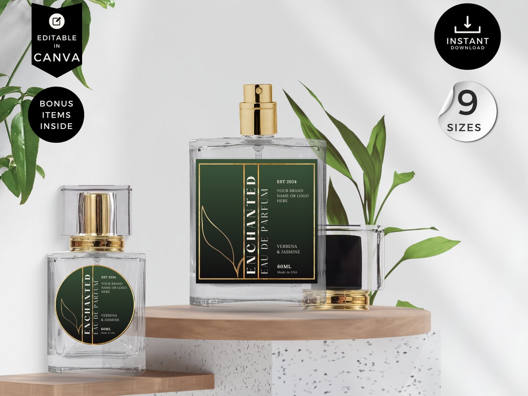 Editable Perfume Bottle Label, Custom Fragrance Canva Design, DIY ...