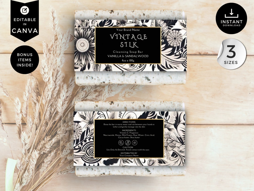 Editable Soap Label, Body Bar Templates, Modern Soap Label, DIY Soap ...