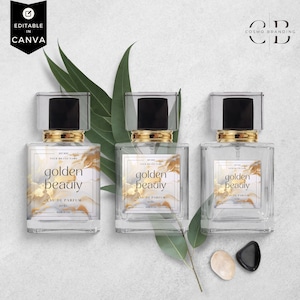 Editable Perfume Bottle Label, Custom Fragrance Canva Design, DIY ...