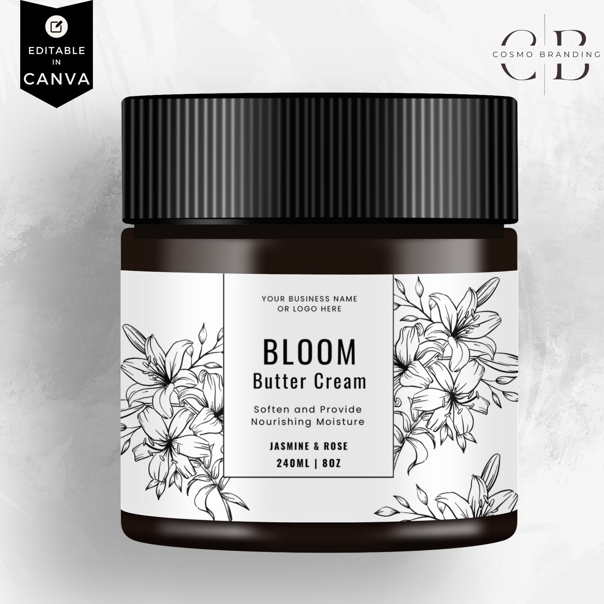 Editable Jar Label Templates, Cosmetic Product Label, DIY Canva Design ...