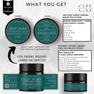 Editable Cosmetic Label Templates, Custom Body Product Label, DIY ...