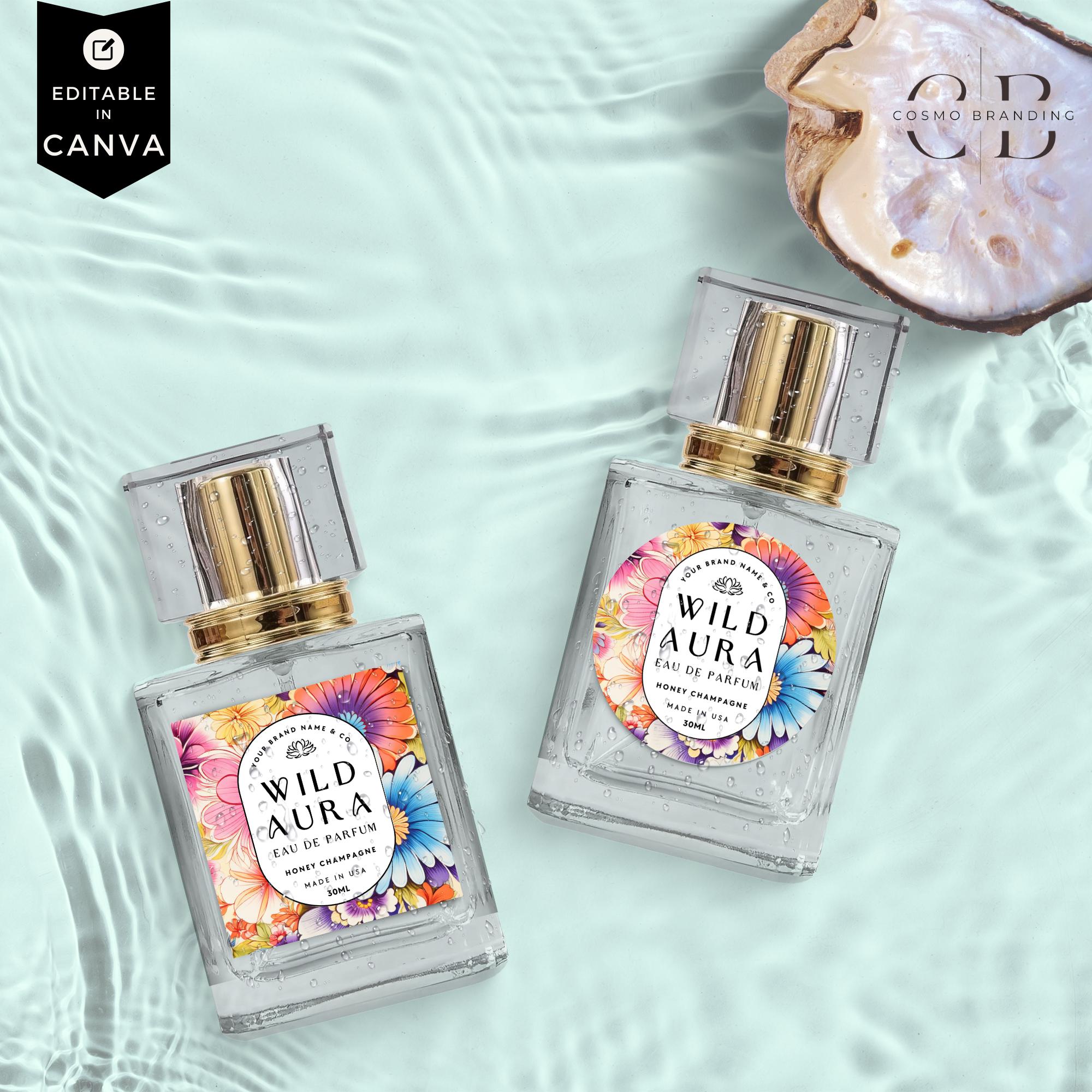 Editable Perfume Bottle Label, Custom Fragrance Canva Design, DIY ...