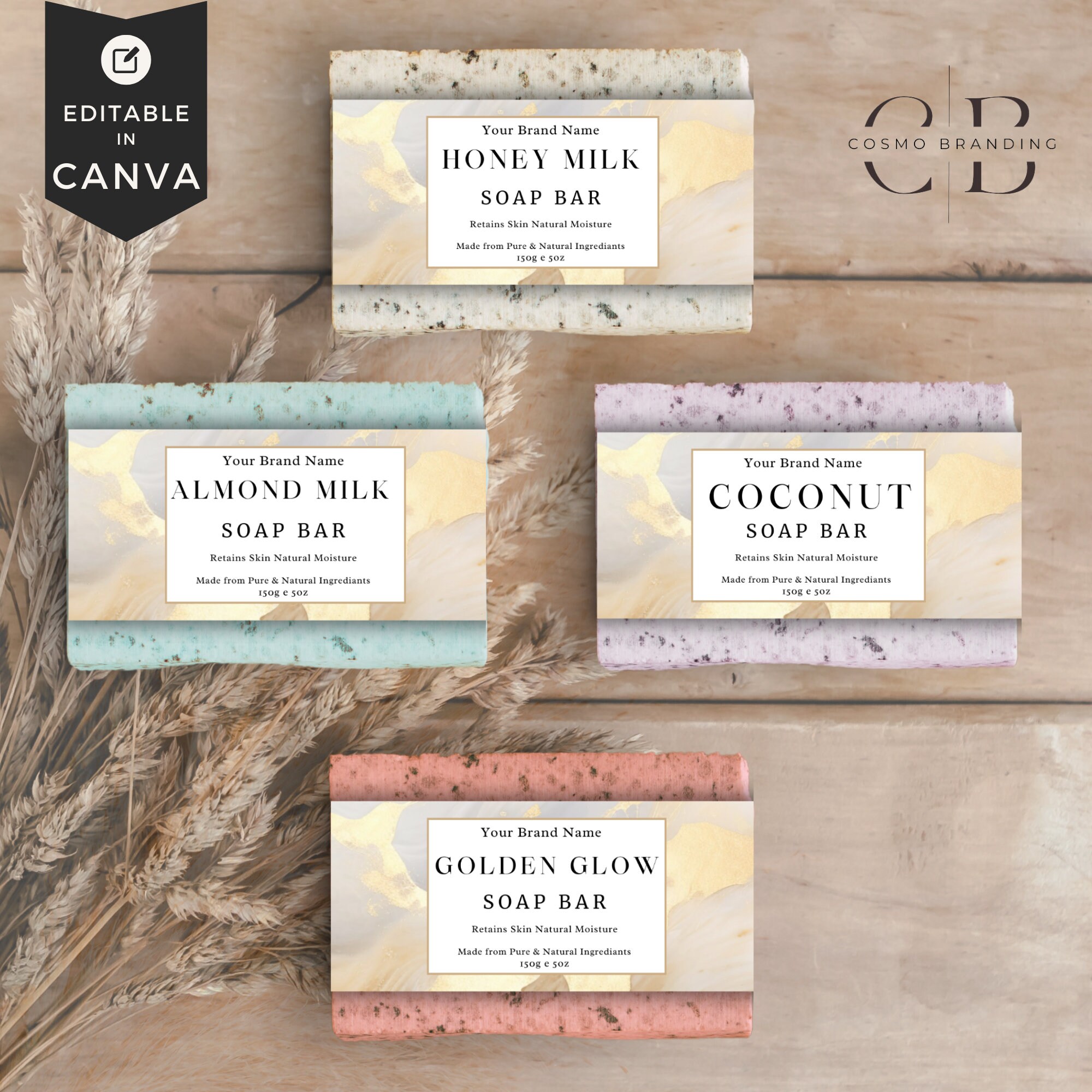 Editable Soap Label, Soap Labels Template, Modern Soap Label, Diy Soap ...