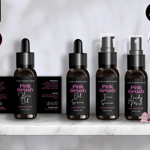 Editable Oil Dropper Bottle Label, DIY Essential Oil Template, Beard ...