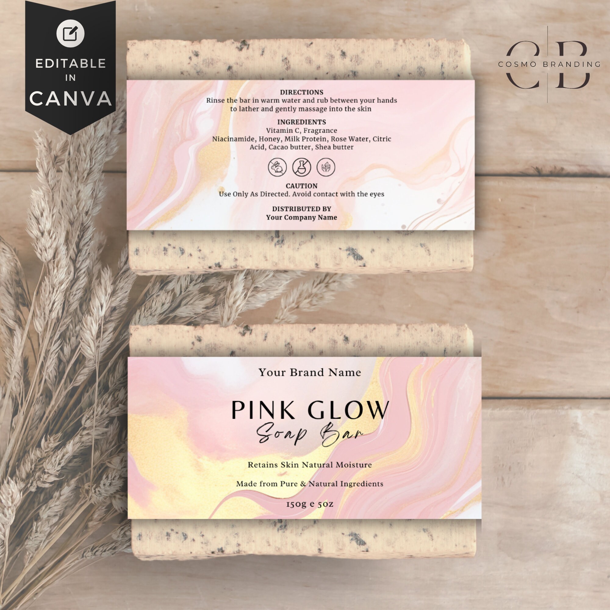 Editable Soap Label, Soap Labels Template, Modern Soap Label, Diy Soap ...