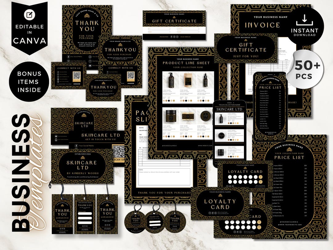 Editable Small Business Templates, Canva Branding Package, DIY Business ...