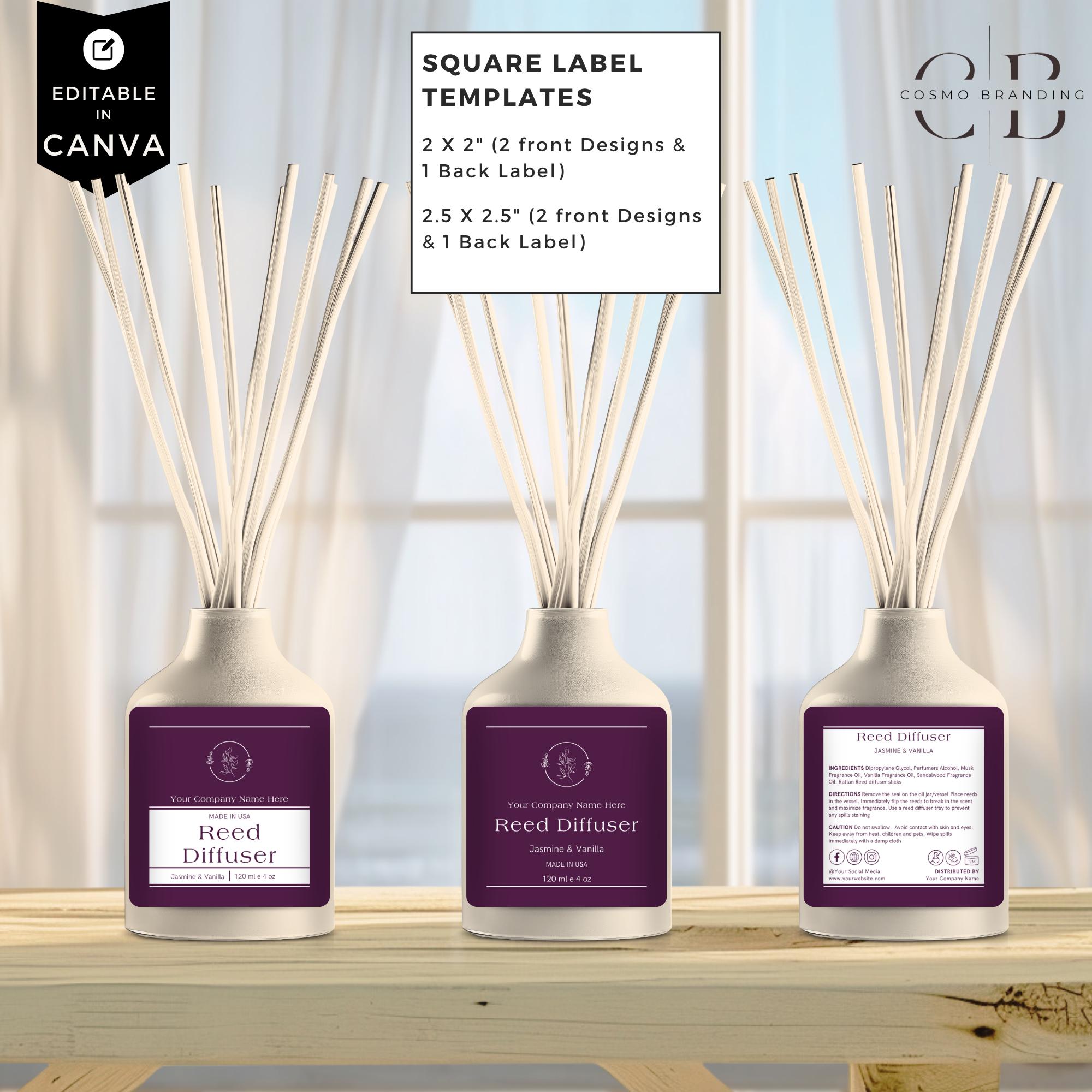Editable Reed Diffuser Template, DIY Canva Product Labels, Room ...