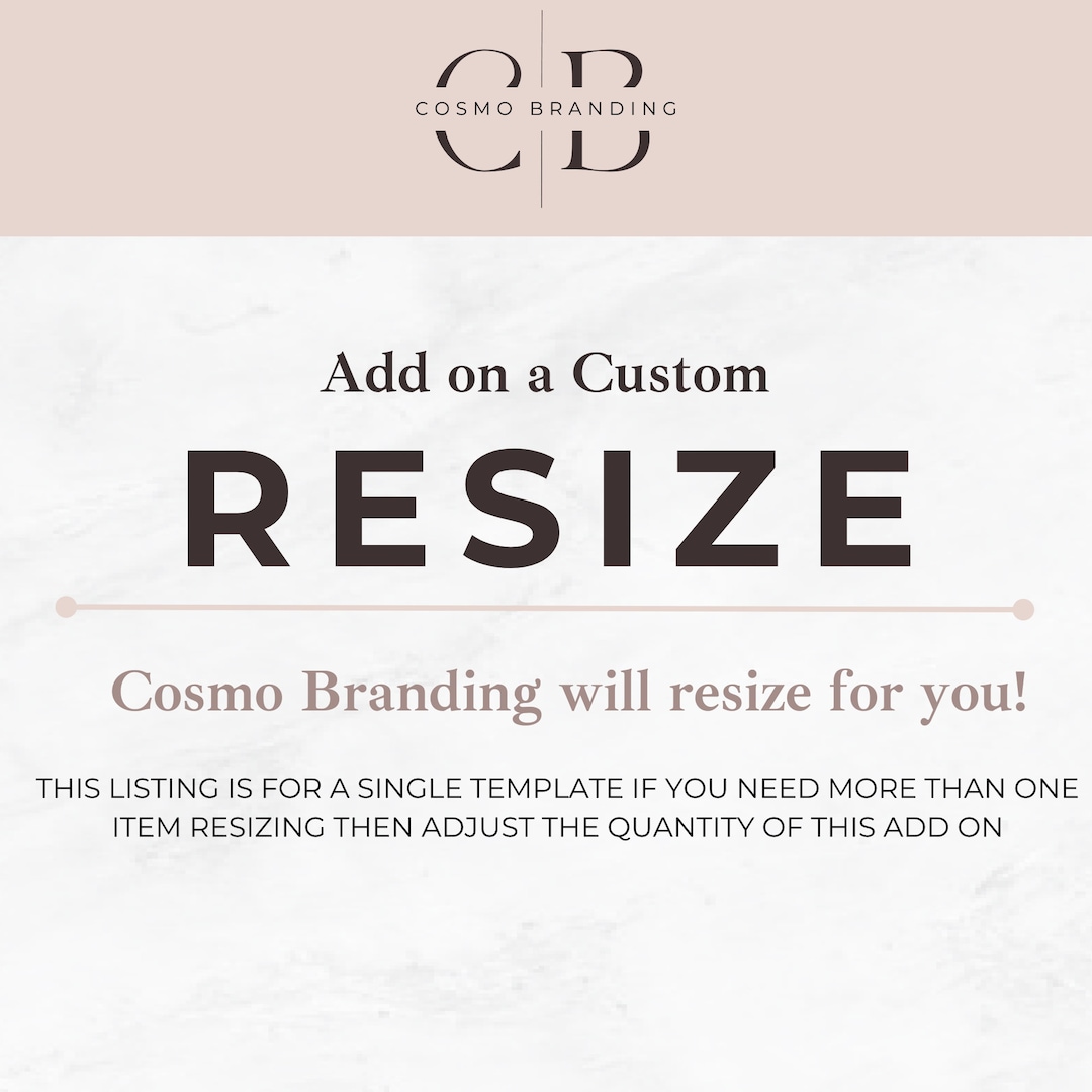 Custom Resize for Cosmo Branding Templates - Etsy
