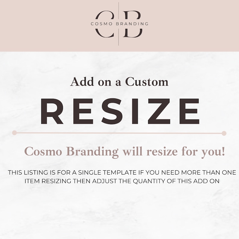 Custom Resize for Cosmo Branding Templates - Etsy