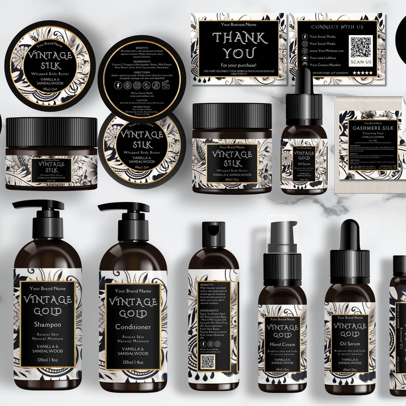 Luxury Cosmetic Jar Label - Etsy