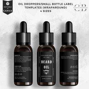 Editable Cosmetic Container Label Templates, DIY Men Care Product, Jar ...