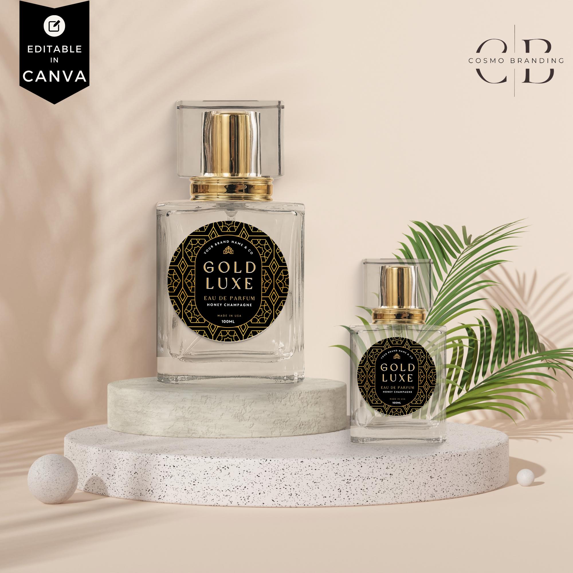 Editable Perfume Bottle Label, Custom Fragrance Canva Design, DIY ...