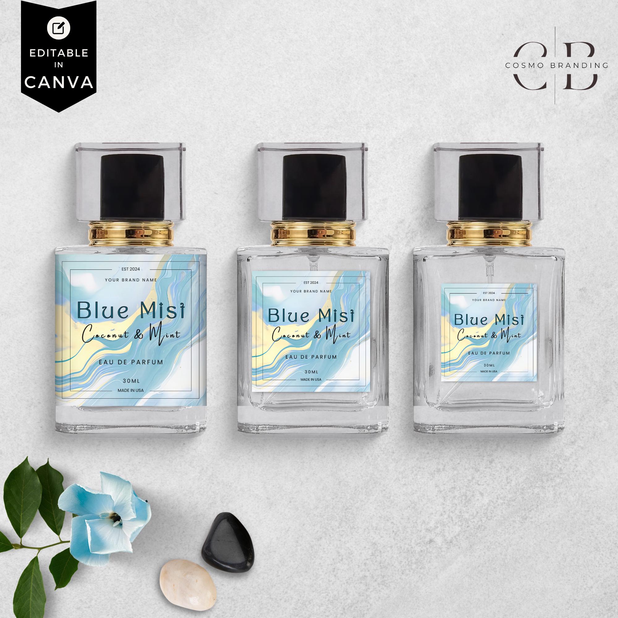 Editable Perfume Bottle Label, Custom Fragrance Canva Design, DIY ...