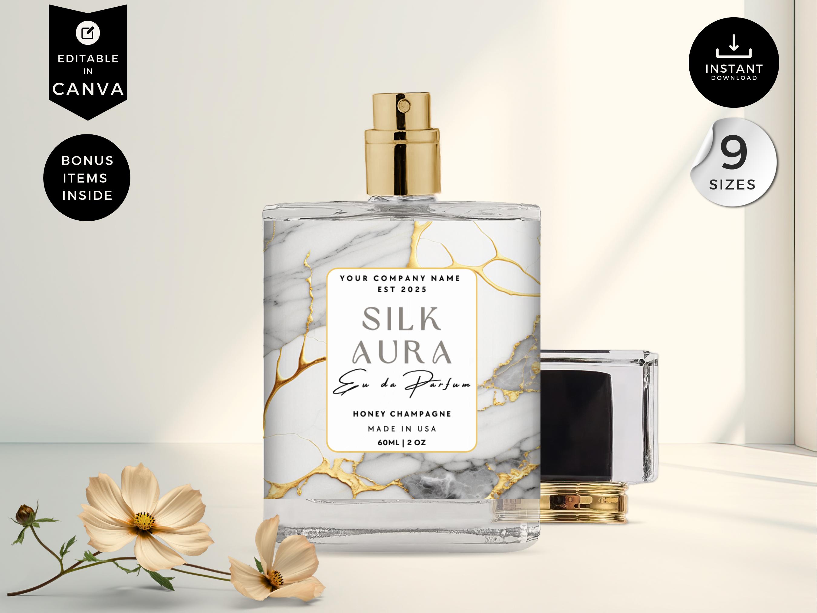 Editable Perfume Bottle Label, Custom Fragrance Canva Design, DIY ...