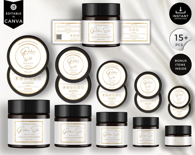 Editable Shea Butter Label Templates Whipped Shea Butter Labels Diy ...