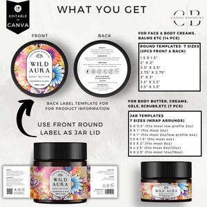 Editable Cosmetic Label Templates, Custom Body Product Label, DIY ...