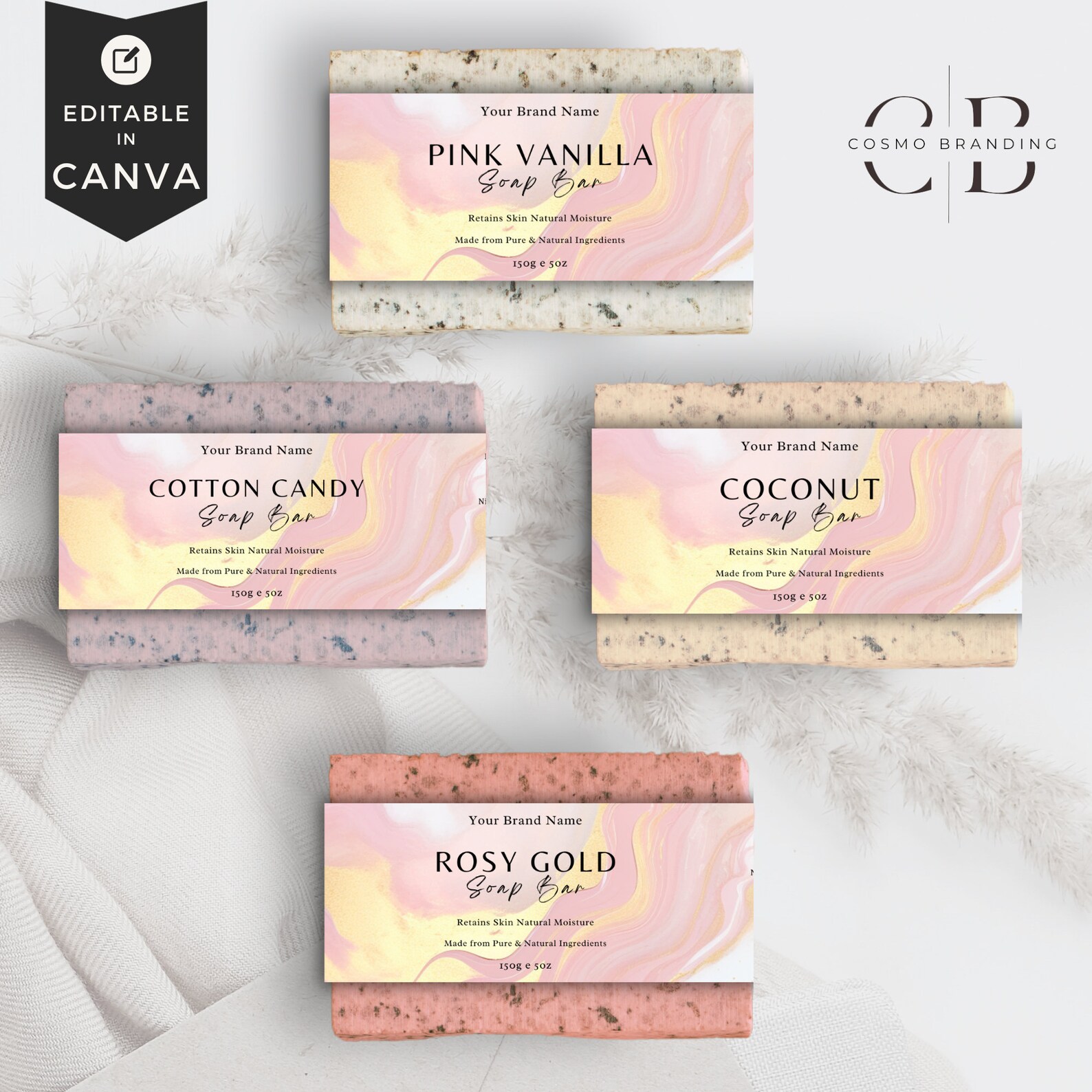 Editable Soap Label, Soap Labels Template, Modern Soap Label, Diy Soap ...