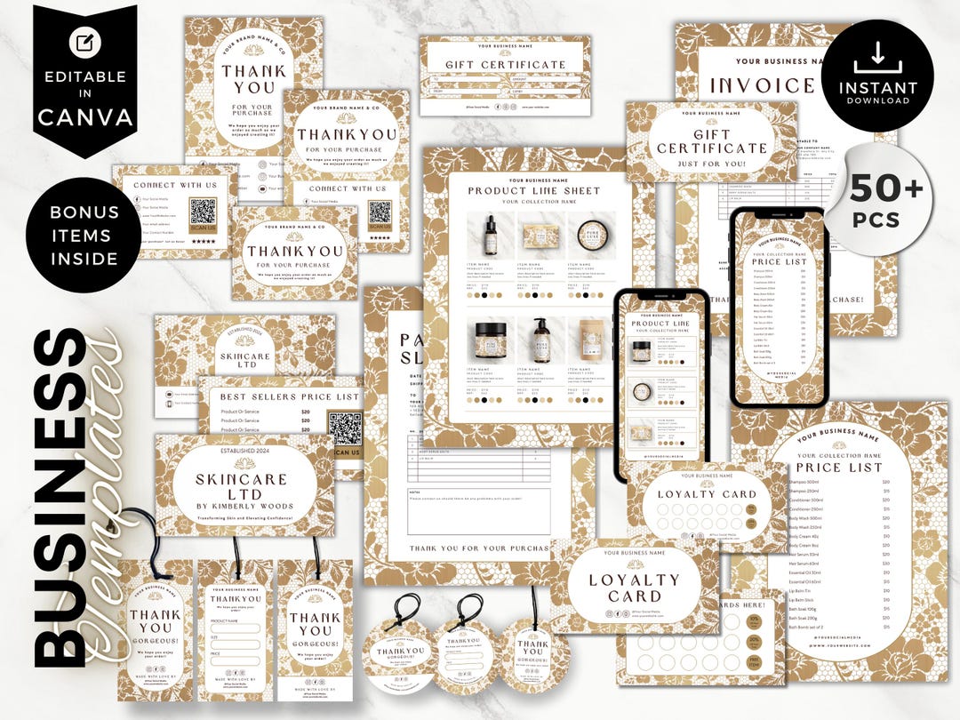 Editable Small Business Templates, Canva Branding Package, DIY Business ...