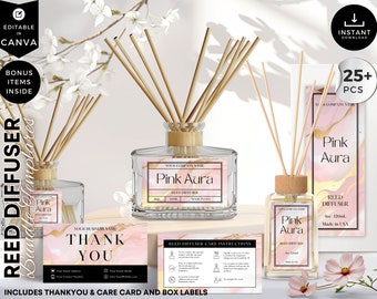 1 Inch Car Oil Diffuser Labels Template Printable and Editable Car ...