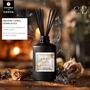 Editable Reed Diffuser Template, DIY Canva Product Labels, Room ...