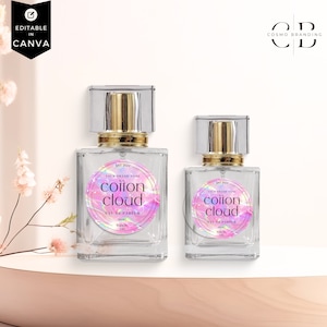 Editable Perfume Bottle Label, Custom Fragrance Canva Design, DIY ...